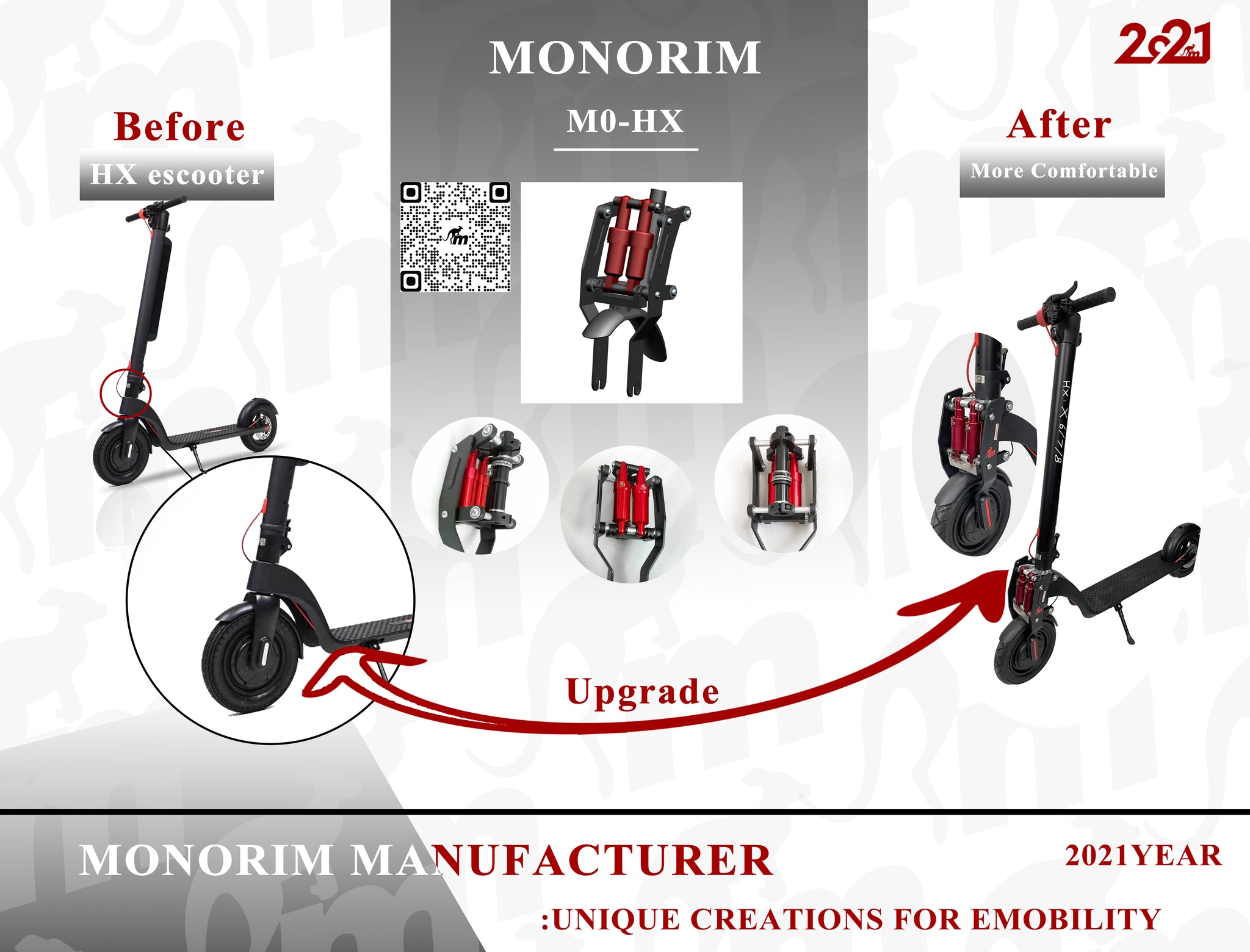 SUSPENSIÓN MONORIM PARA CECOTEC(BONGO E IMITACIONES) | Bolsa Para Patinete Cecotec | MONORIM© SPAIN